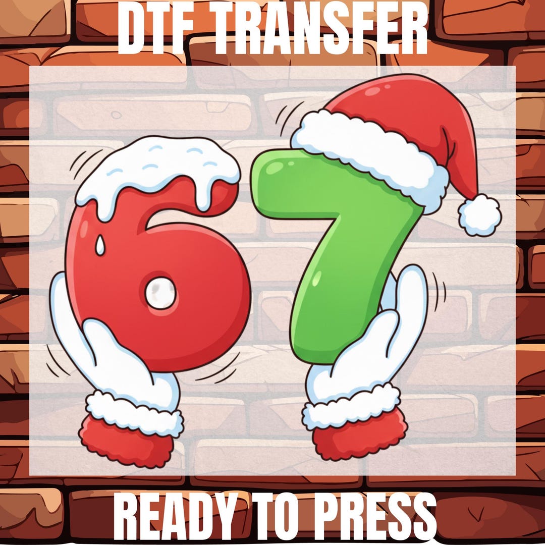 Funny 6 7 Santa Hands DTF: Christmas Heat Transfer - Etsy