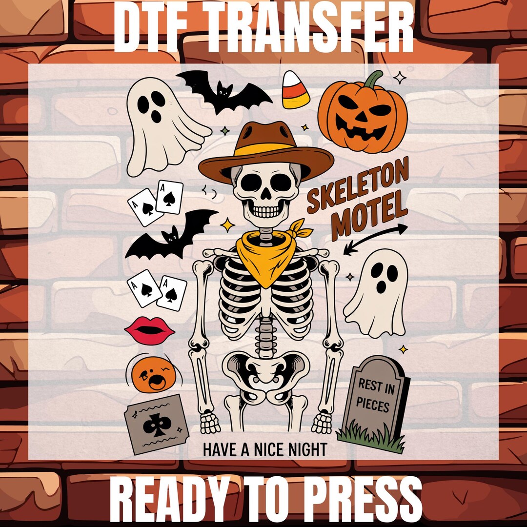 Spooky Western Skeleton Collage Ready to Press, Halloween Skeleton Dtf ...