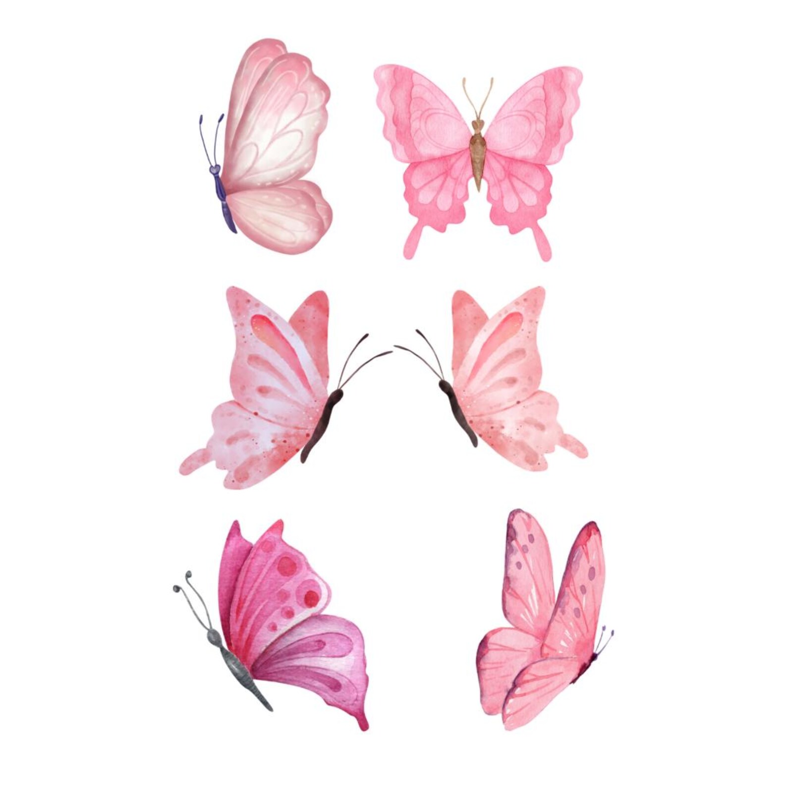 Pink Theme Butterfly Decals/stickers (set of 3) - Etsy