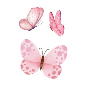 Pink Theme Butterfly Decals/stickers (set of 3) - Etsy