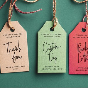 Editable Tags Instant Download, Calligraphy, Custom Favor Tag ...