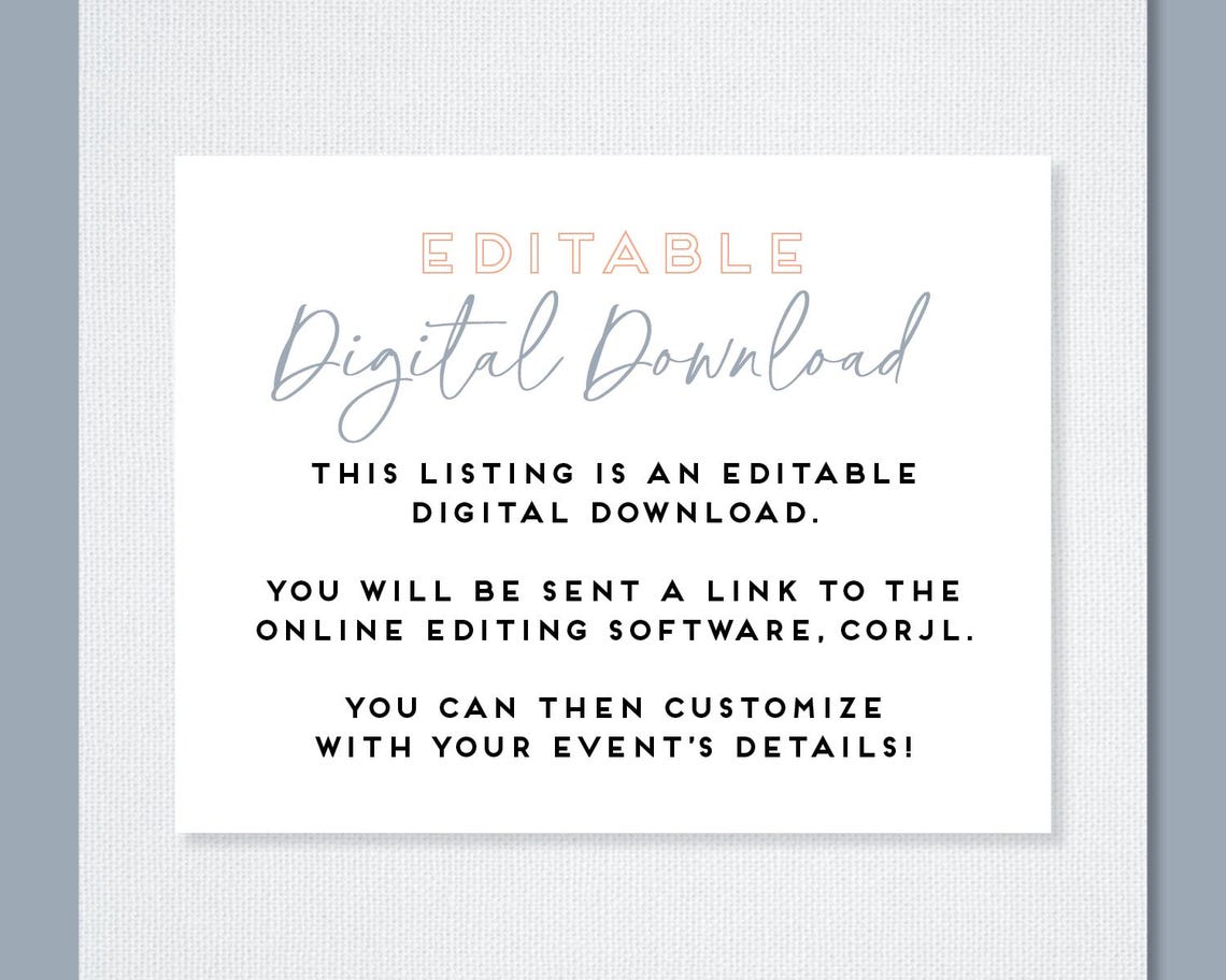 Editable Tags Instant Download, Calligraphy, Custom Favor Tag ...