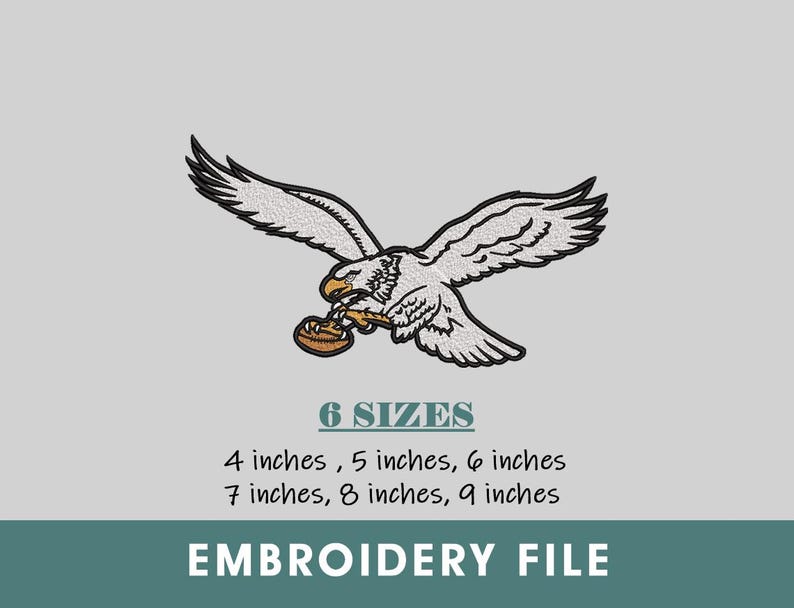Eagle Embroidery Design | Machine Embroidery File | Custom Eagle ...