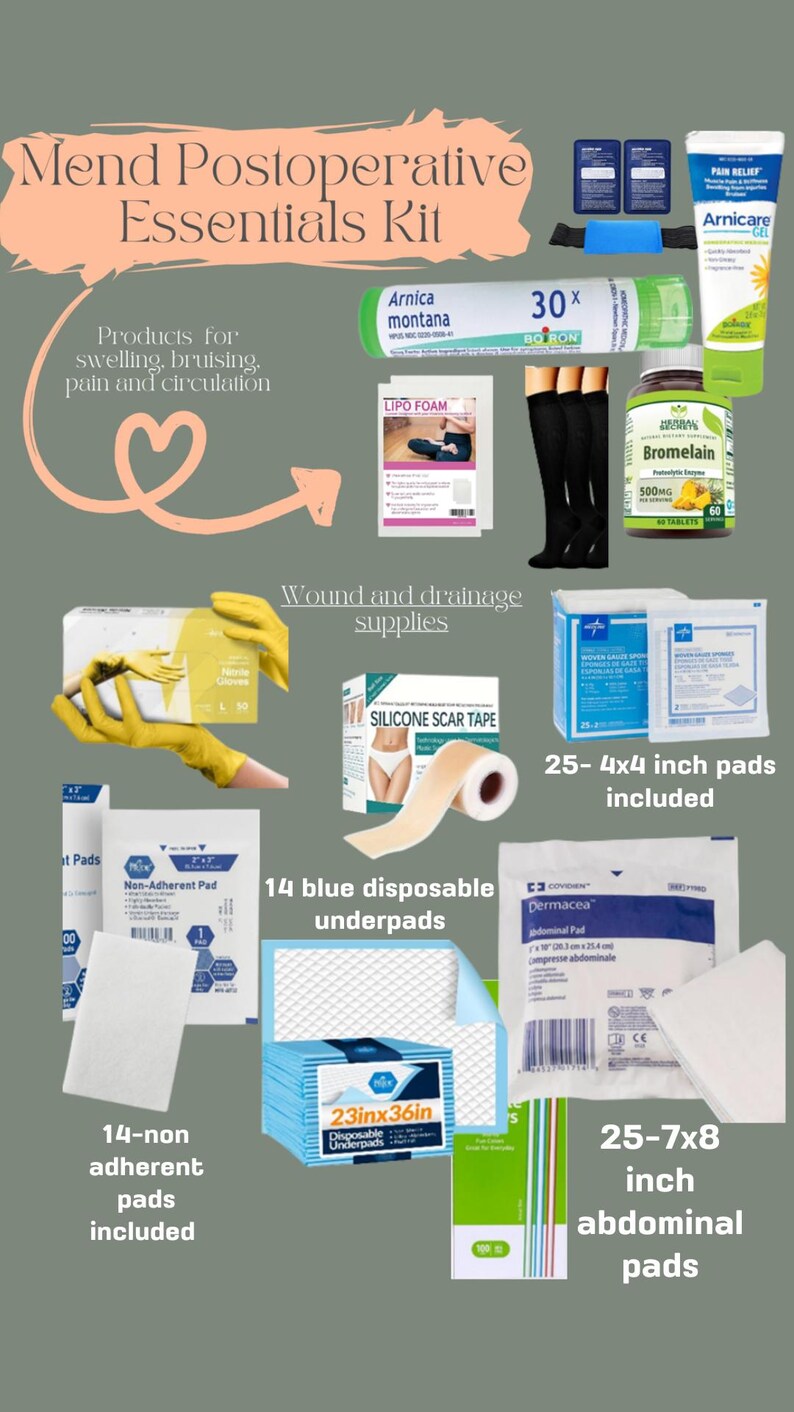 Over 30 Items Included! Postoperative Care Package, Mommy Makeover ...