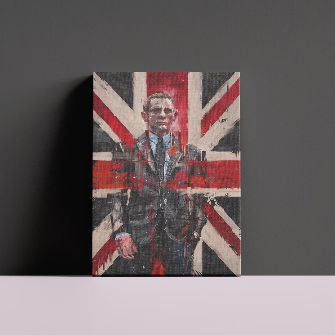 Daniel Craig J. Bond England Canvas, Daniel Craig Wall Art, Daniel ...