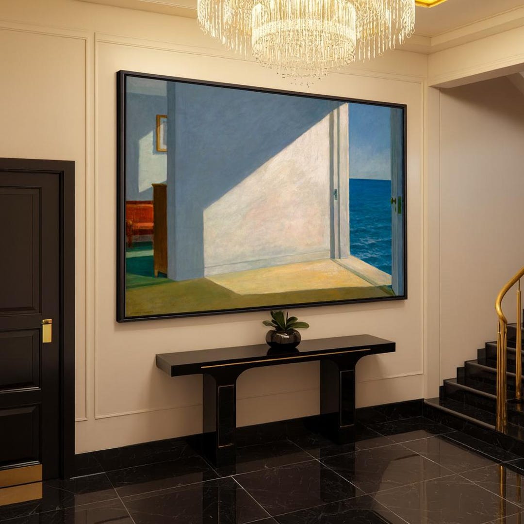 Edward Hopper Rooms by the Sea Canvas Wall Arrt| Minimalist Ocean View ...