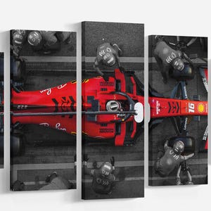 F1 Ferrari 5 Pieces Wall Art, F1 Ferrari Canvas, F1 Poster, Gift for ...
