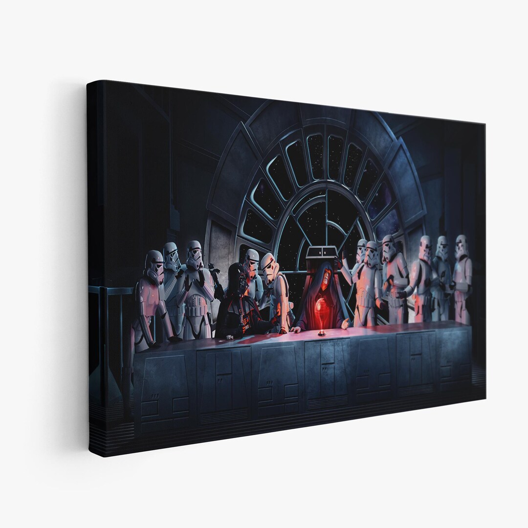 Star Wars Last Supper Wall Art, Star Wars Poster, Man Cave Print, Movie ...
