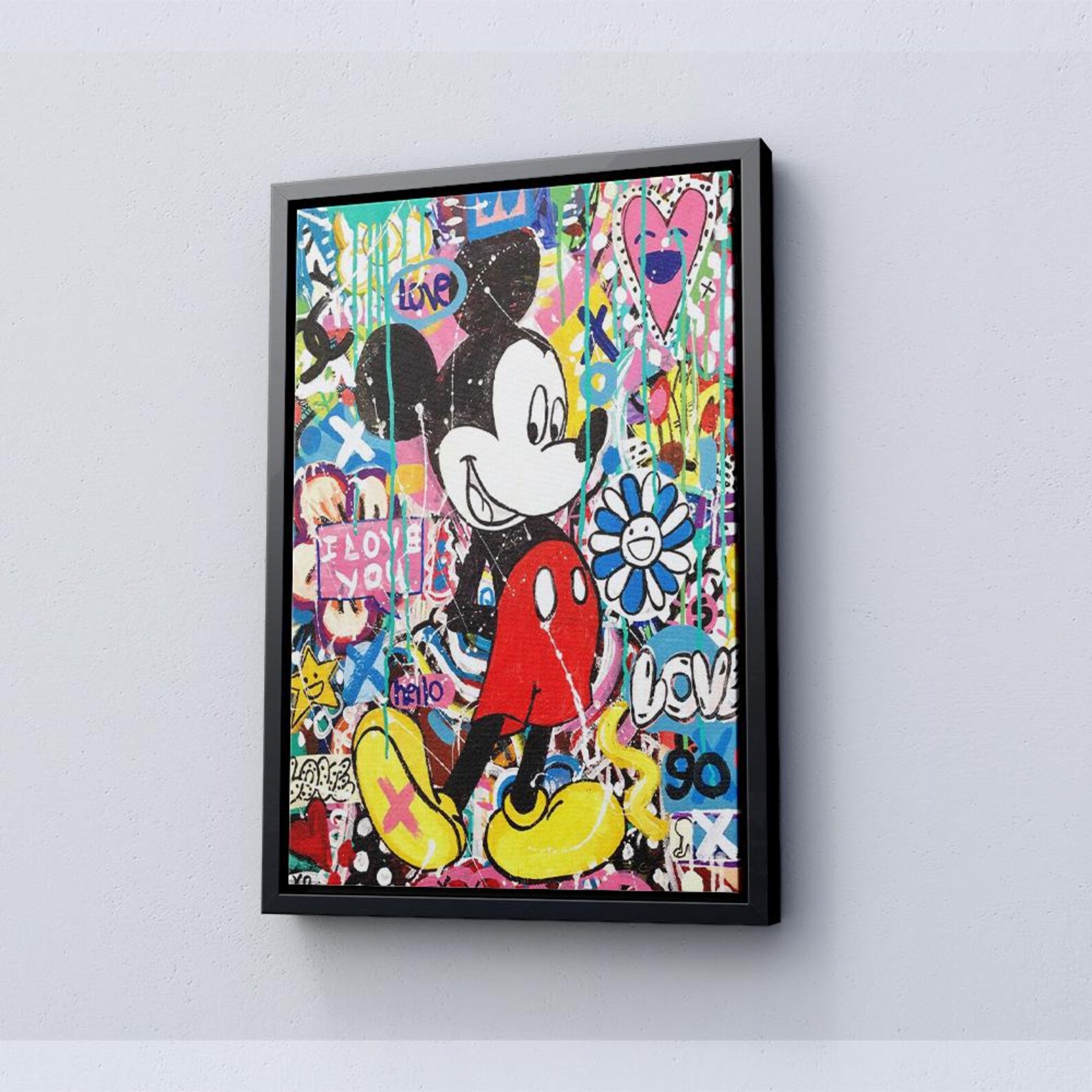 Banksy Mickey Mouse Pop Art Canvas, Luxury Print, Fashion Poster ...