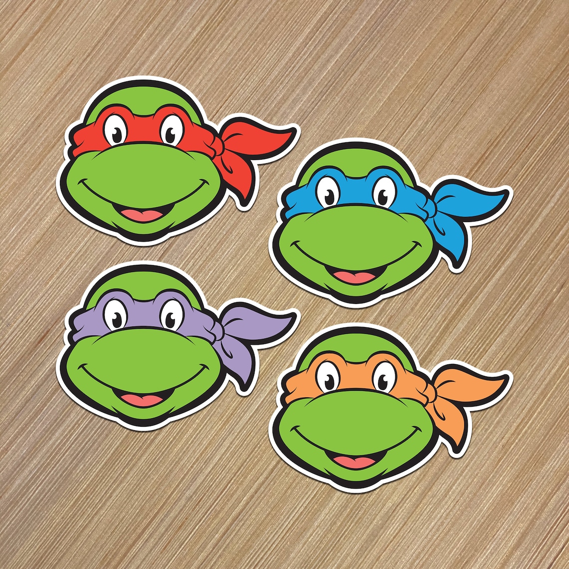 TMNT Classic Vinyl Stickers | Etsy