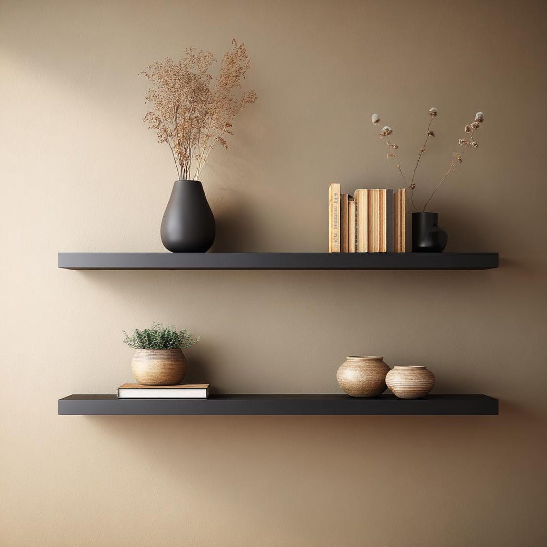 Floating Wooden Shelf - Contemporary Home Feature - Etsy