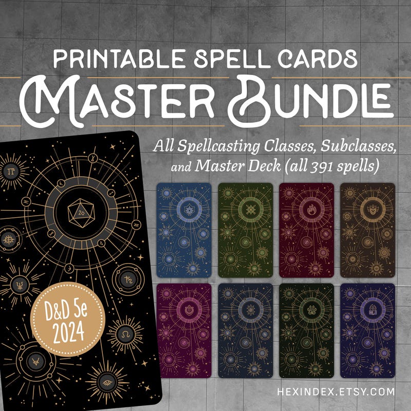 2024 Dnd Spell Cards - Etsy