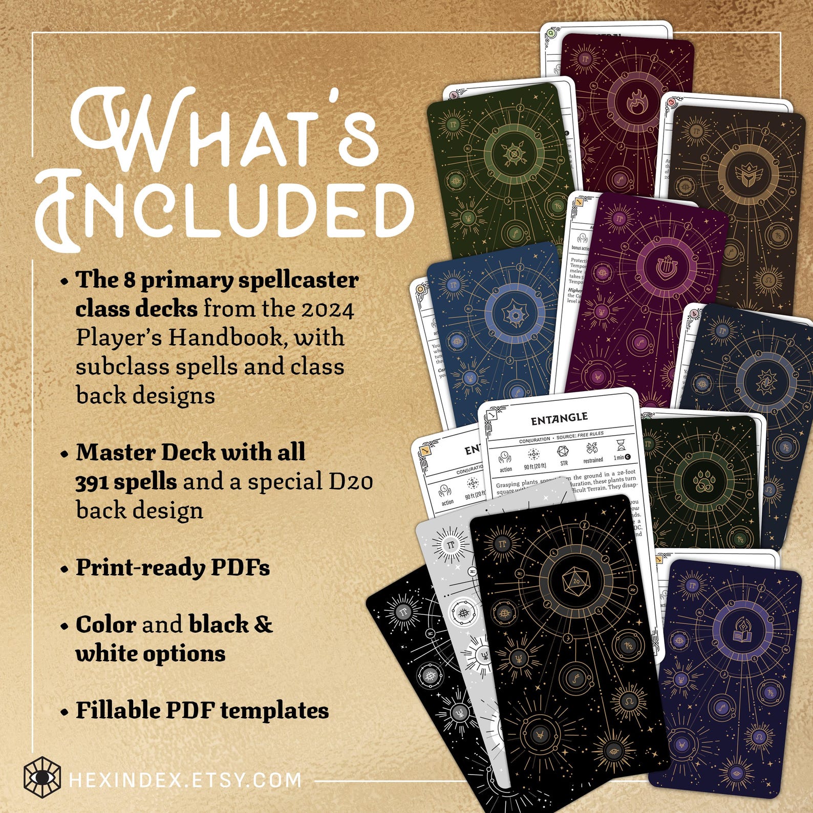Master Spell Card Bundle - D&D 5e 2024 (5.5) (printable) - Etsy
