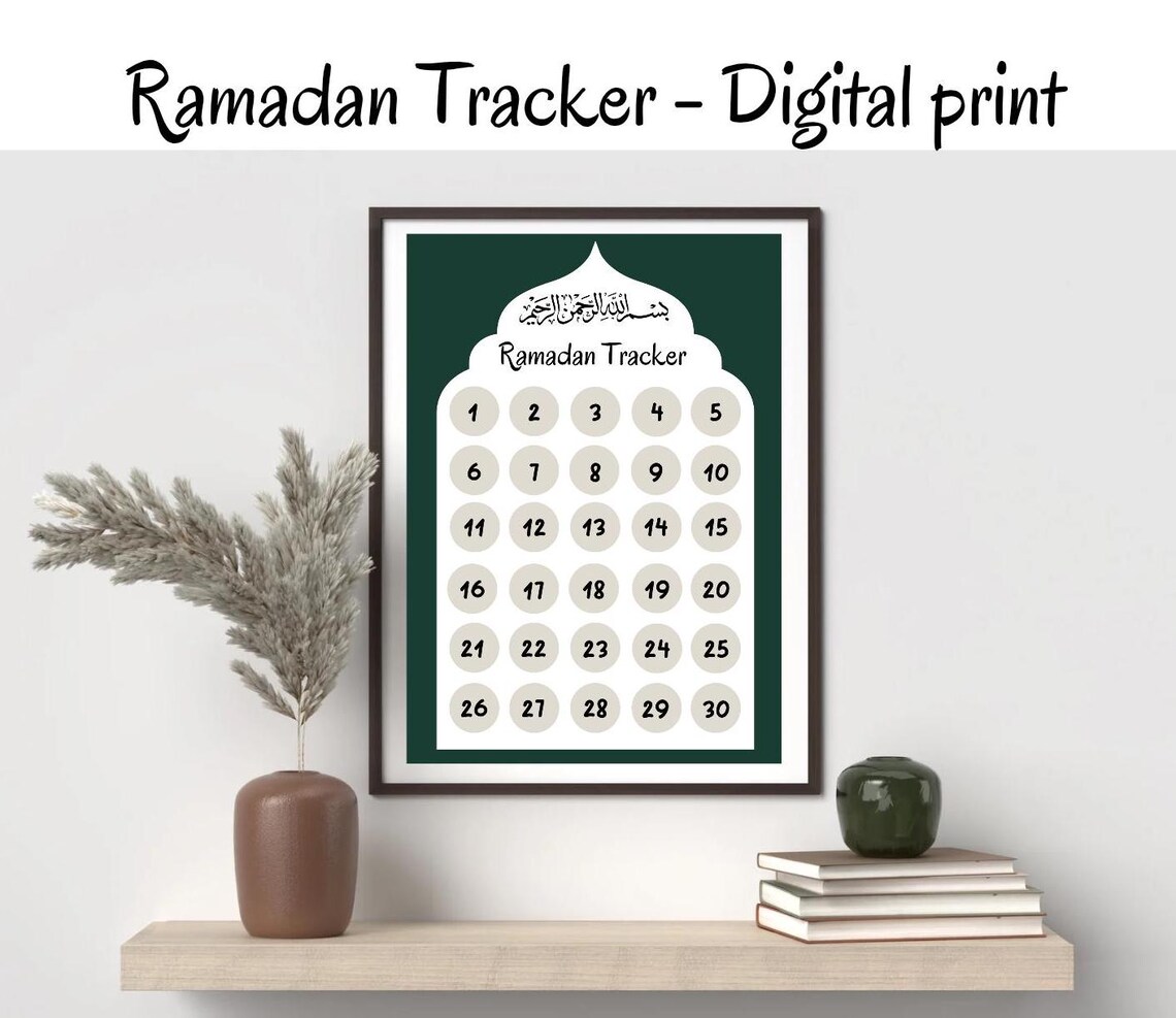 Ramadan Calendar, Ramadan Fasting Tracker, Printable - Etsy