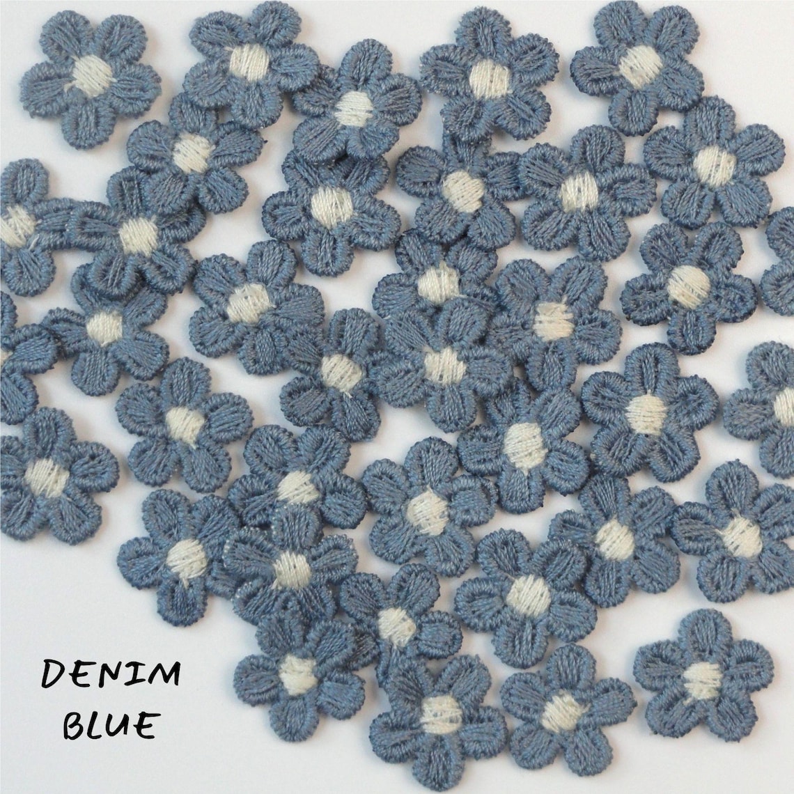 Set of 10/12 Mini Flower Patches, Sew-on Embroidered Floral Patches ...