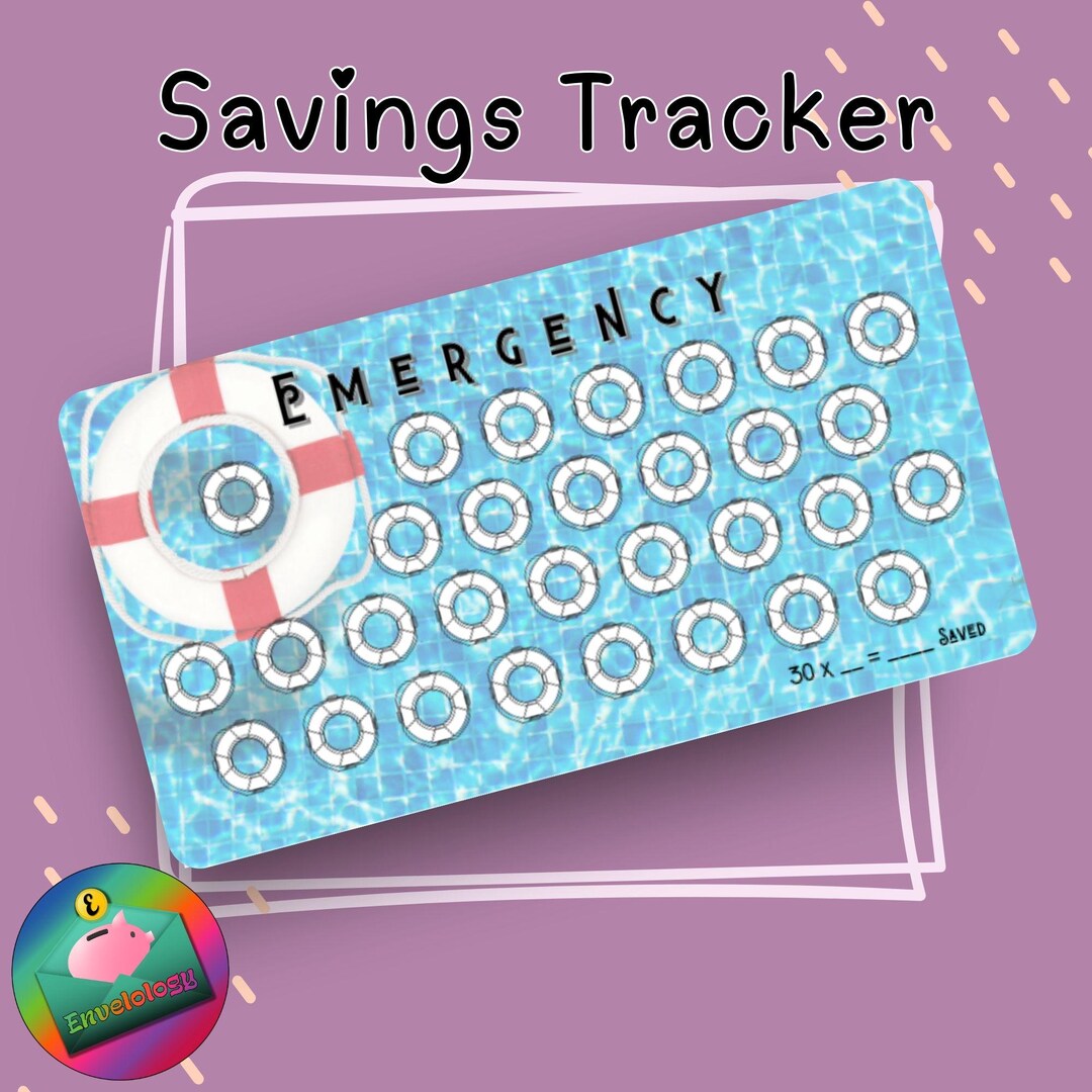 Emergency Savings Tracker: Printable Cash Stuffing Template (digital ...