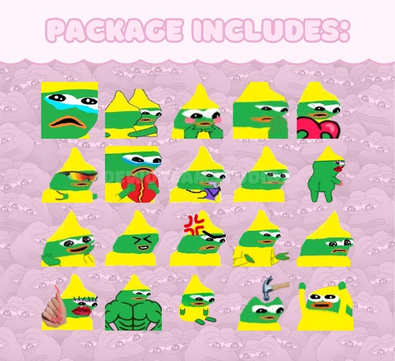 2700 Animated Pepe Emotes Pack for Twitch, Youtube, Discord, Kick ...