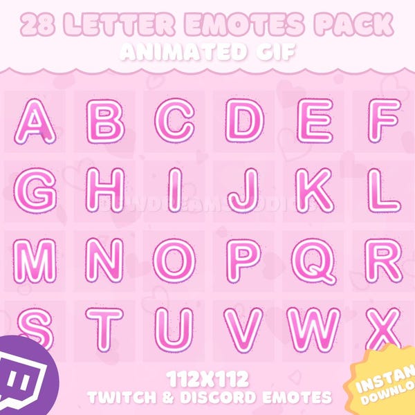 Alphabet Animated Emotes - Etsy