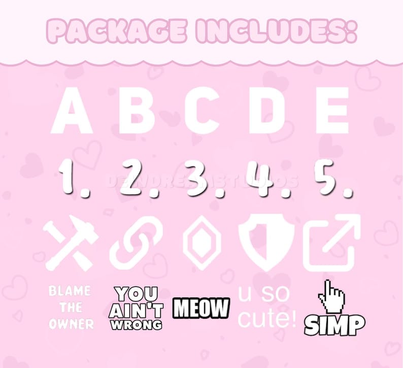 300 White Emotes Pack for Twitch, Youtube, Discord, Kick | Kawaii ...