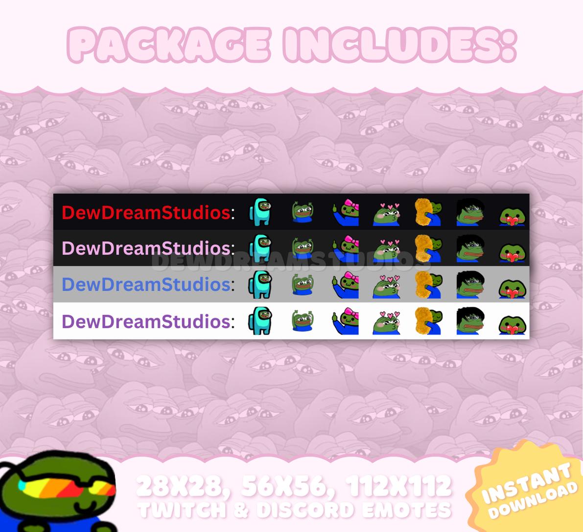 2700 Animated Pepe Emotes Pack for Twitch, Youtube, Discord, Kick ...