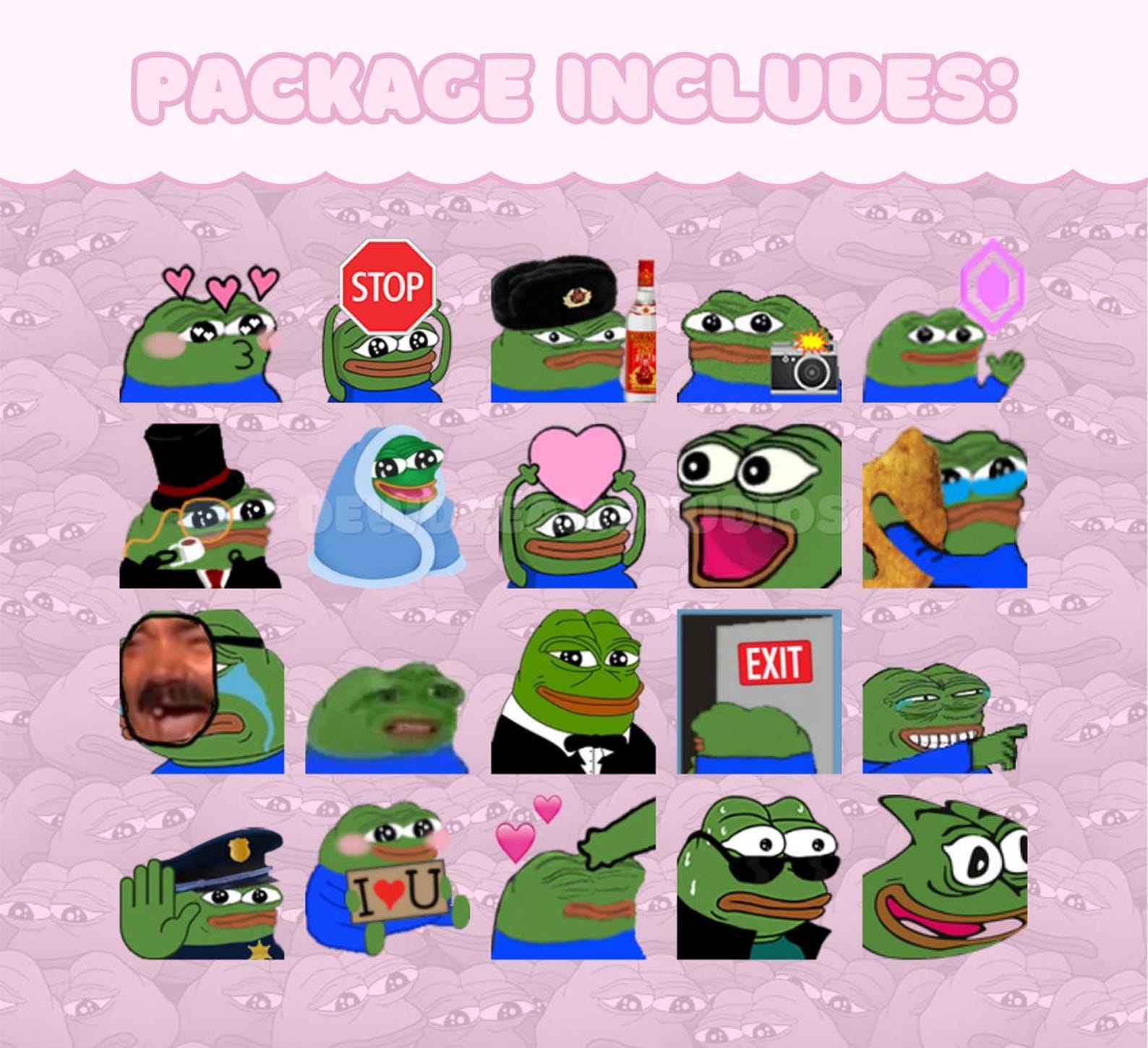 2700 Animated Pepe Emotes Pack for Twitch, Youtube, Discord, Kick ...