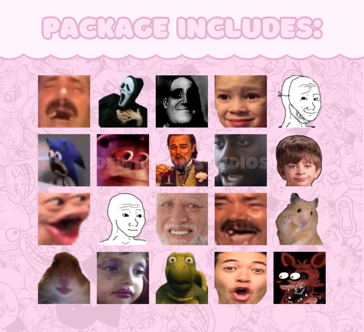 1000 Animated Static Meme Emotes Pack for Twitch, Youtube, Discord ...