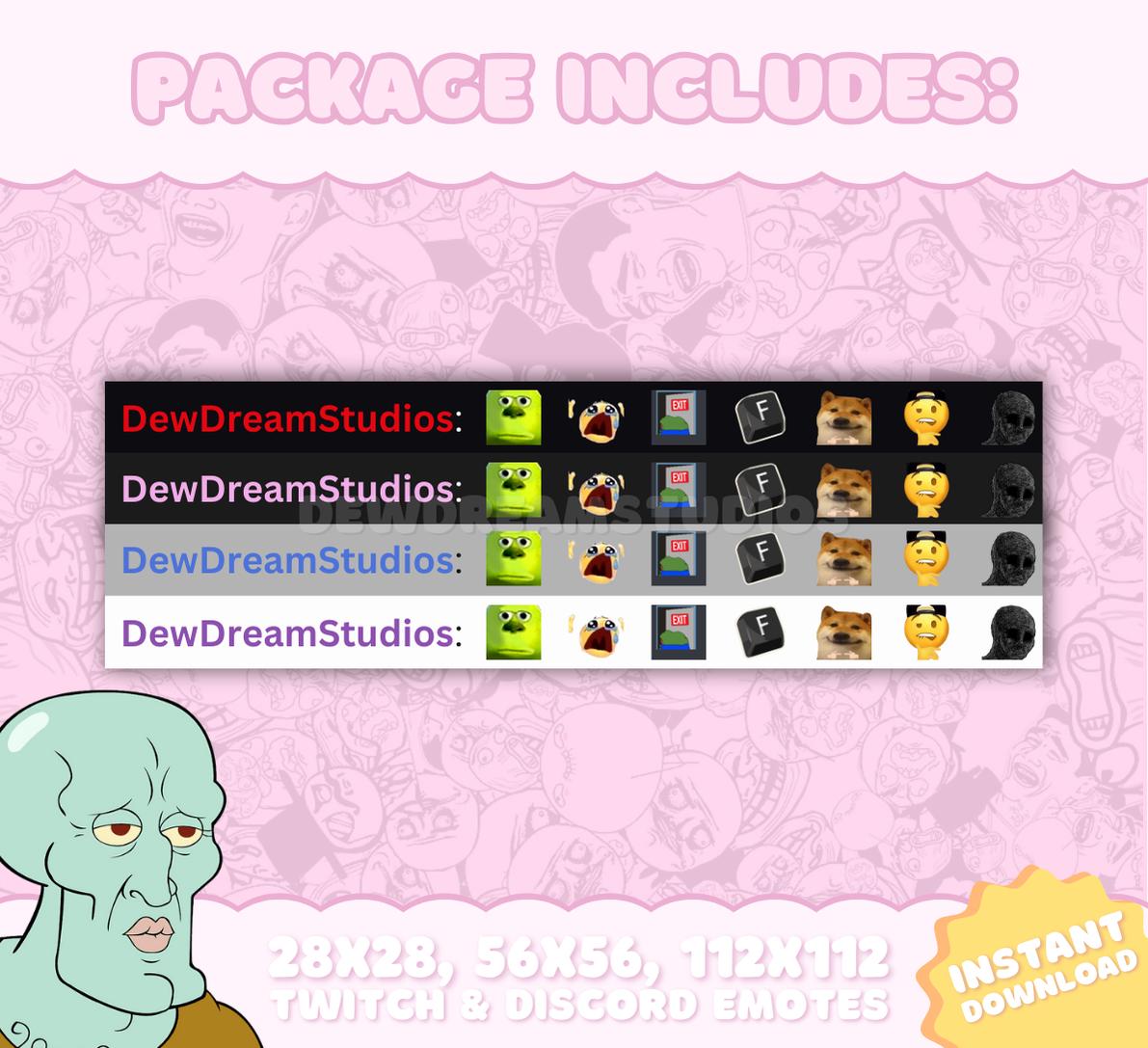 1000 Animated Static Meme Emotes Pack for Twitch, Youtube, Discord ...