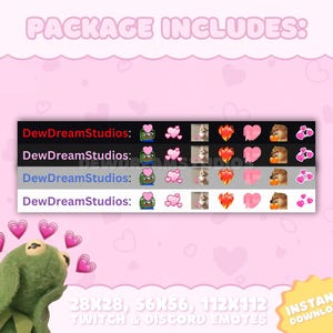 350 Love Emotes Pack for Twitch, Youtube, Discord, Kick | Cute ...