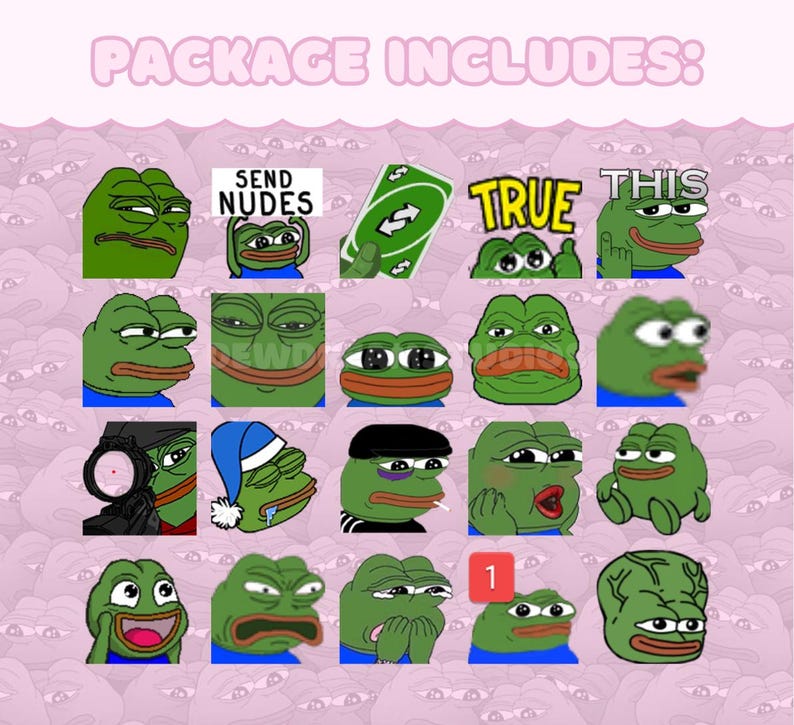 2700 Animated Pepe Emotes Pack for Twitch, Youtube, Discord, Kick ...