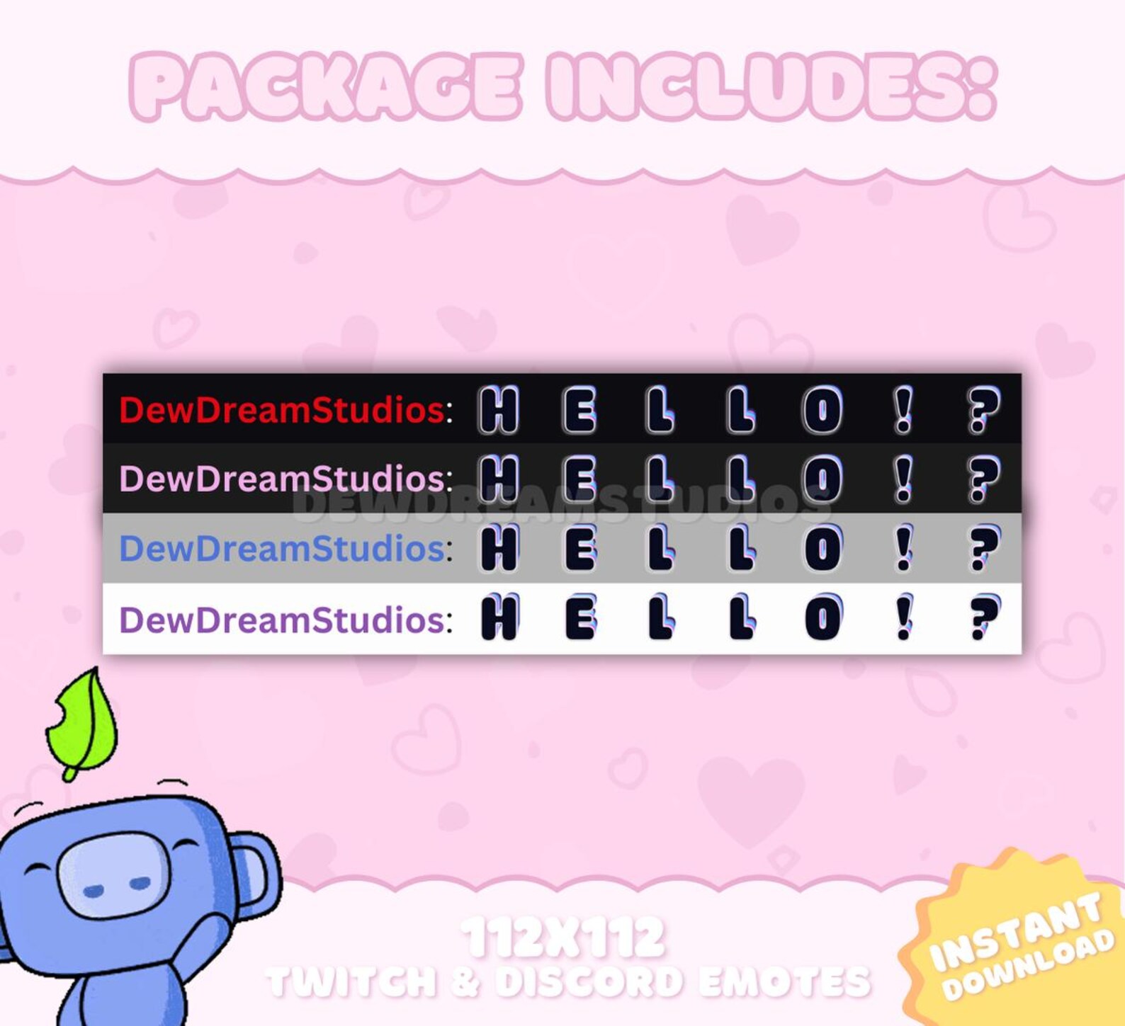28 Black Letter Emotes Pack for Twitch, Youtube, Discord, Kick | Twitch ...