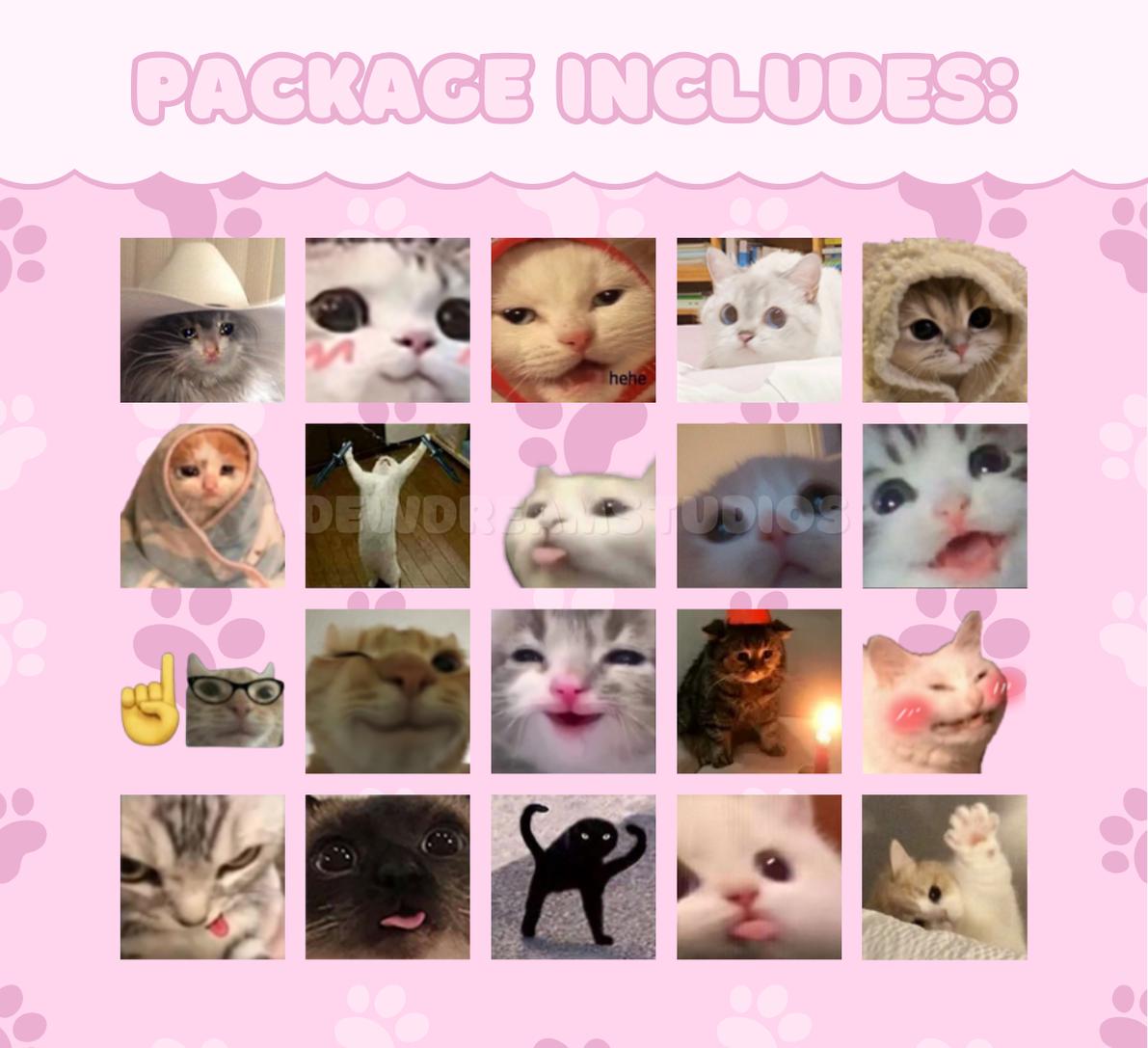 350 Animated Cat Emotes Pack for Twitch, Youtube, Discord, Kick | Cute ...