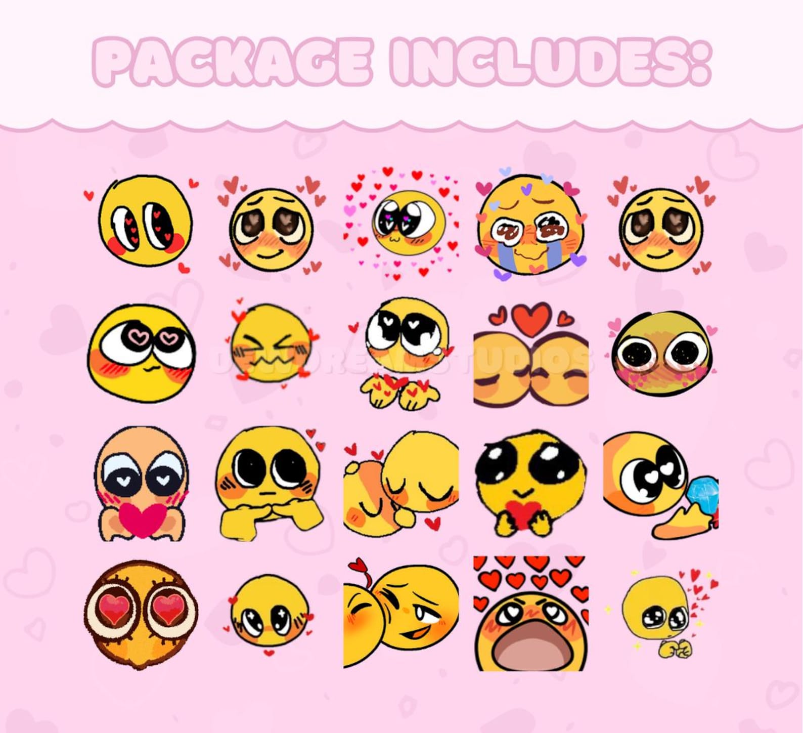 350 Love Emotes Pack for Twitch, Youtube, Discord, Kick | Cute ...