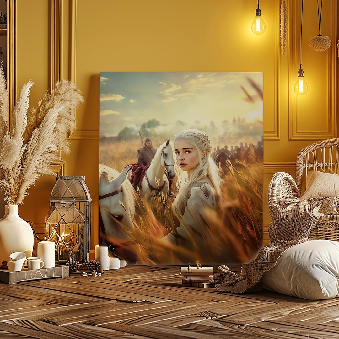 Mother of Dragons Inspired Fine Art Canvas | Daenerys Targaryen | Khaleesi Original Artwork ...