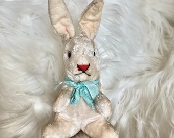 Vintage ganz mini Easter bunny plush rabbit stuffed decor village set ...