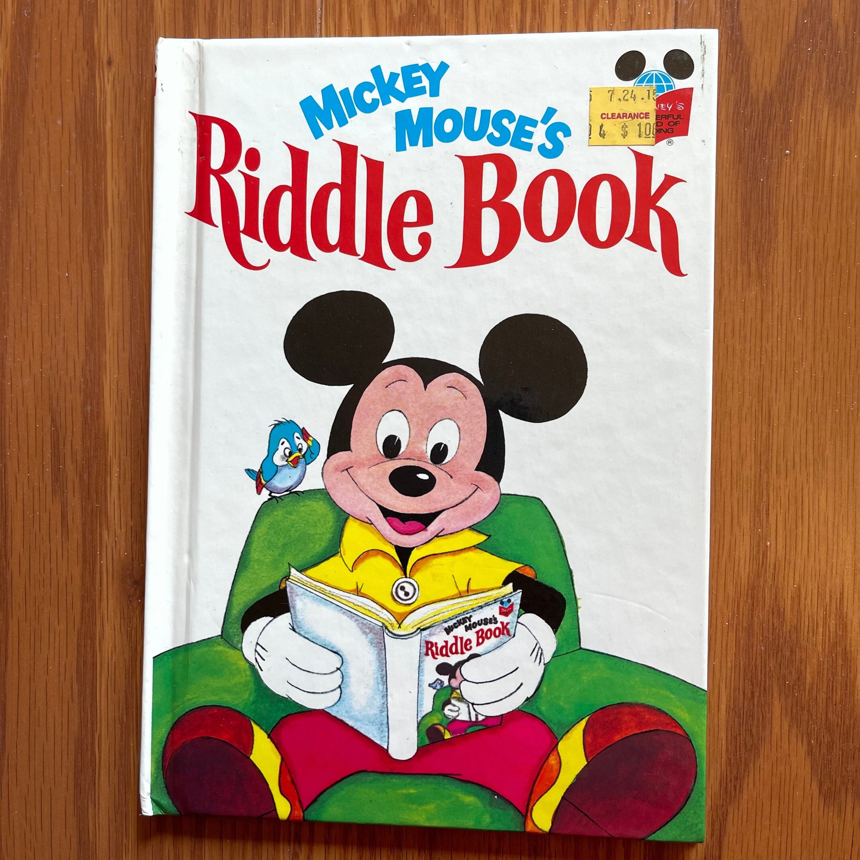 1972 Mickey Mouse’s Riddle Book - Vintage Picture Book - Hardcover - Etsy