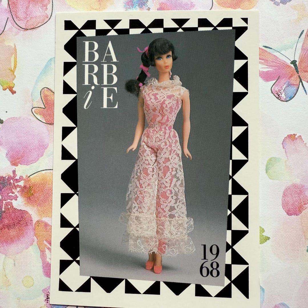 VTG Barbie Fashion Trading Card - 1968 Jump Into Lace - Etsy