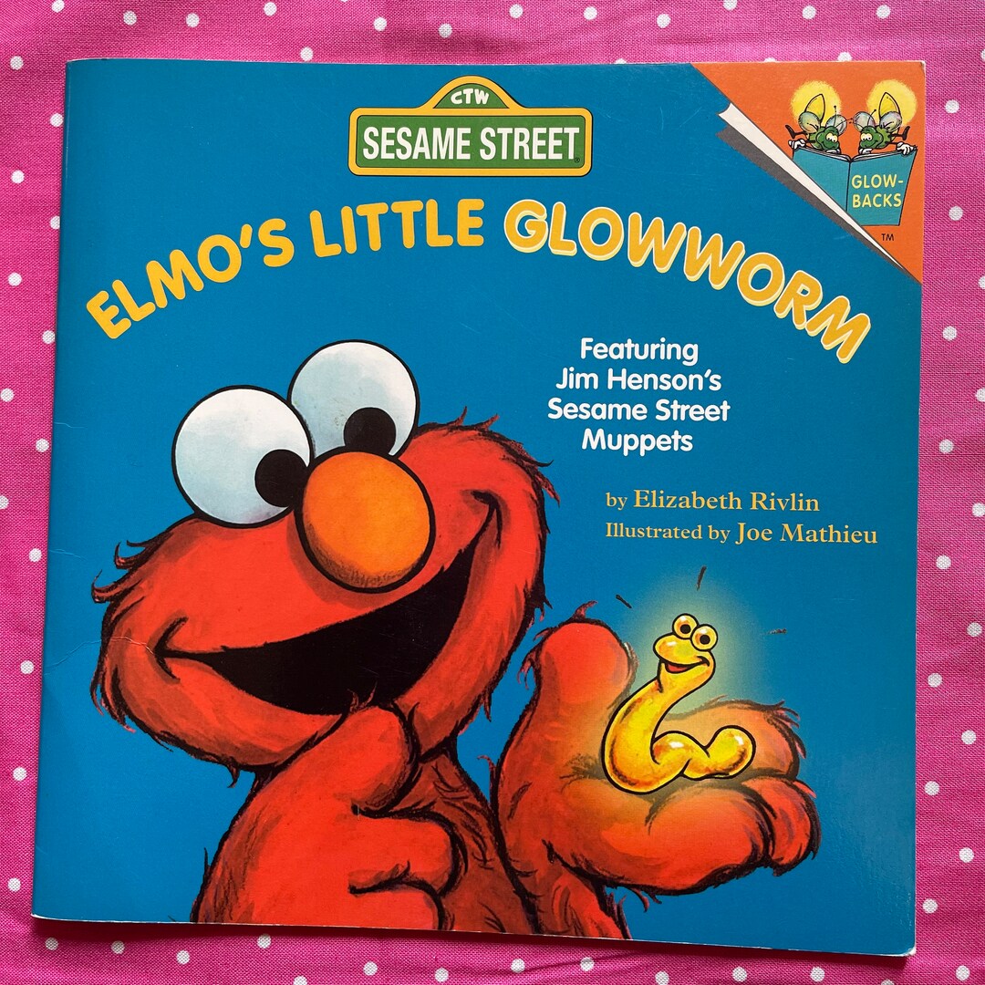 1994 Elmos Little Glowworm Glowback Book Kids Picture Book Sesame ...