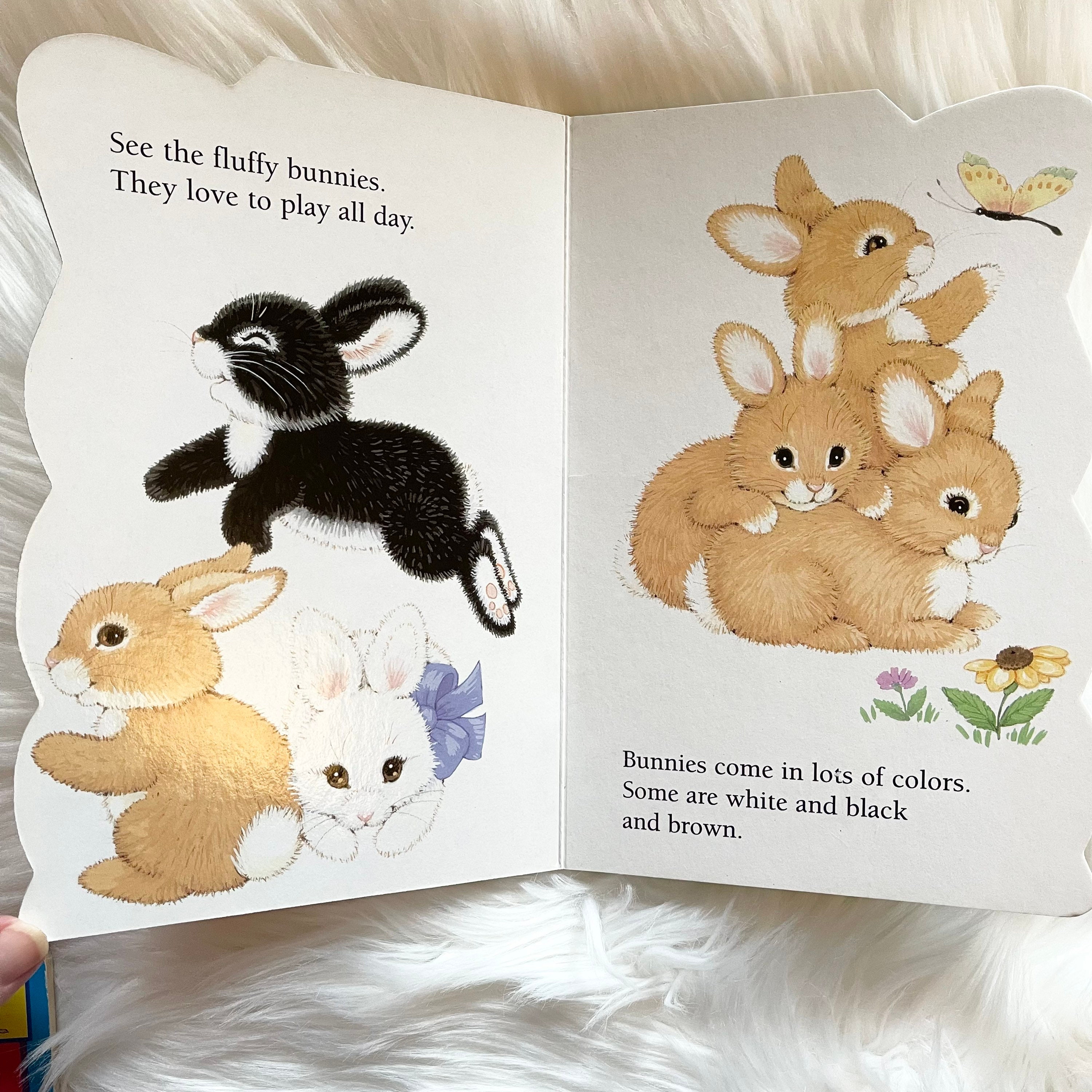 VTG 1996 Kids Board Book - Fluffy Bunnies - Etsy