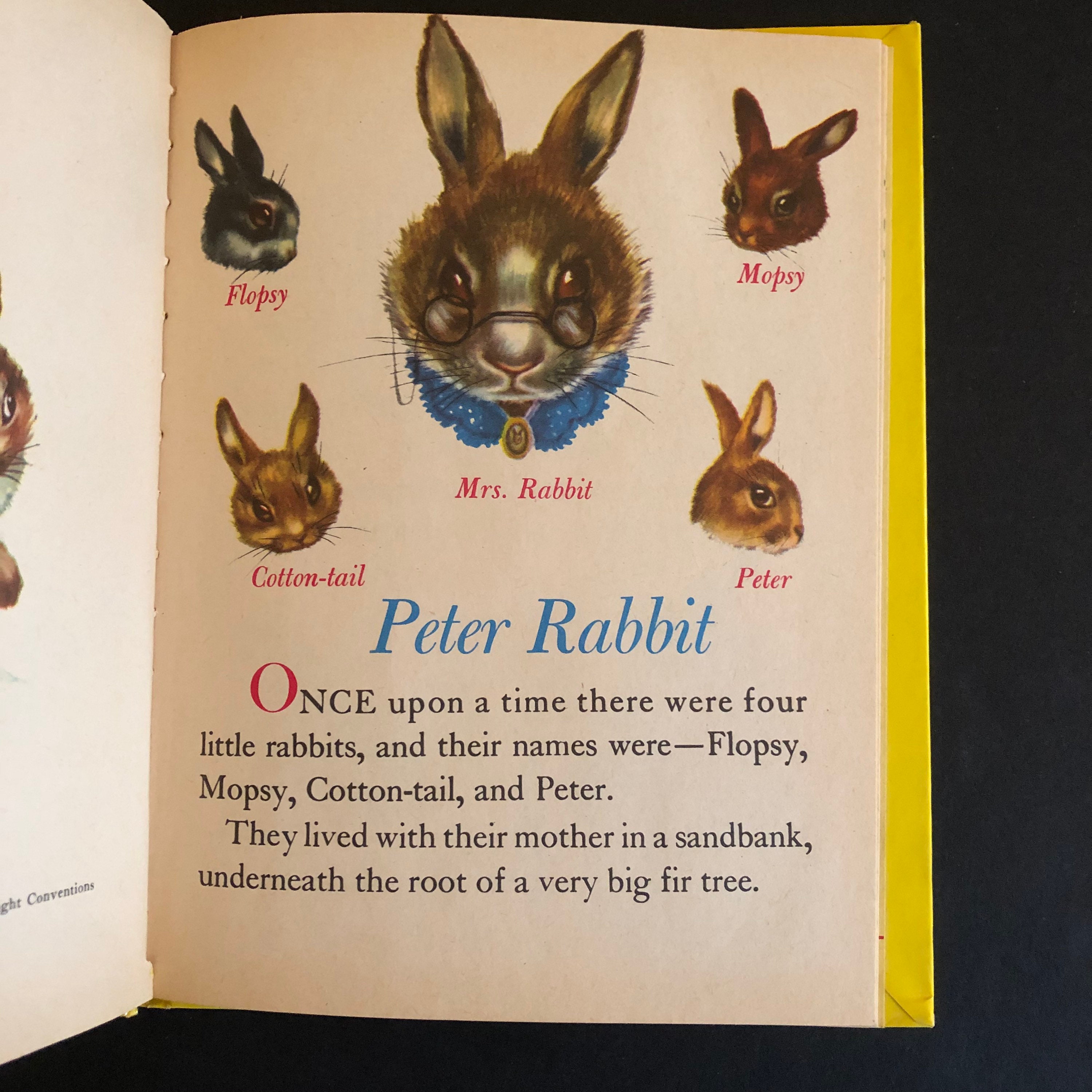 VINTAGE 40s Peter Rabbit Childrens Book - Etsy