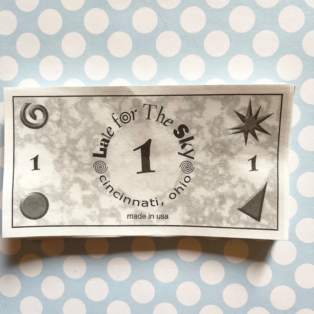 Dog-opoly / Monopoly Play Money / 5 White 1 Dollar Bills / Late for the ...