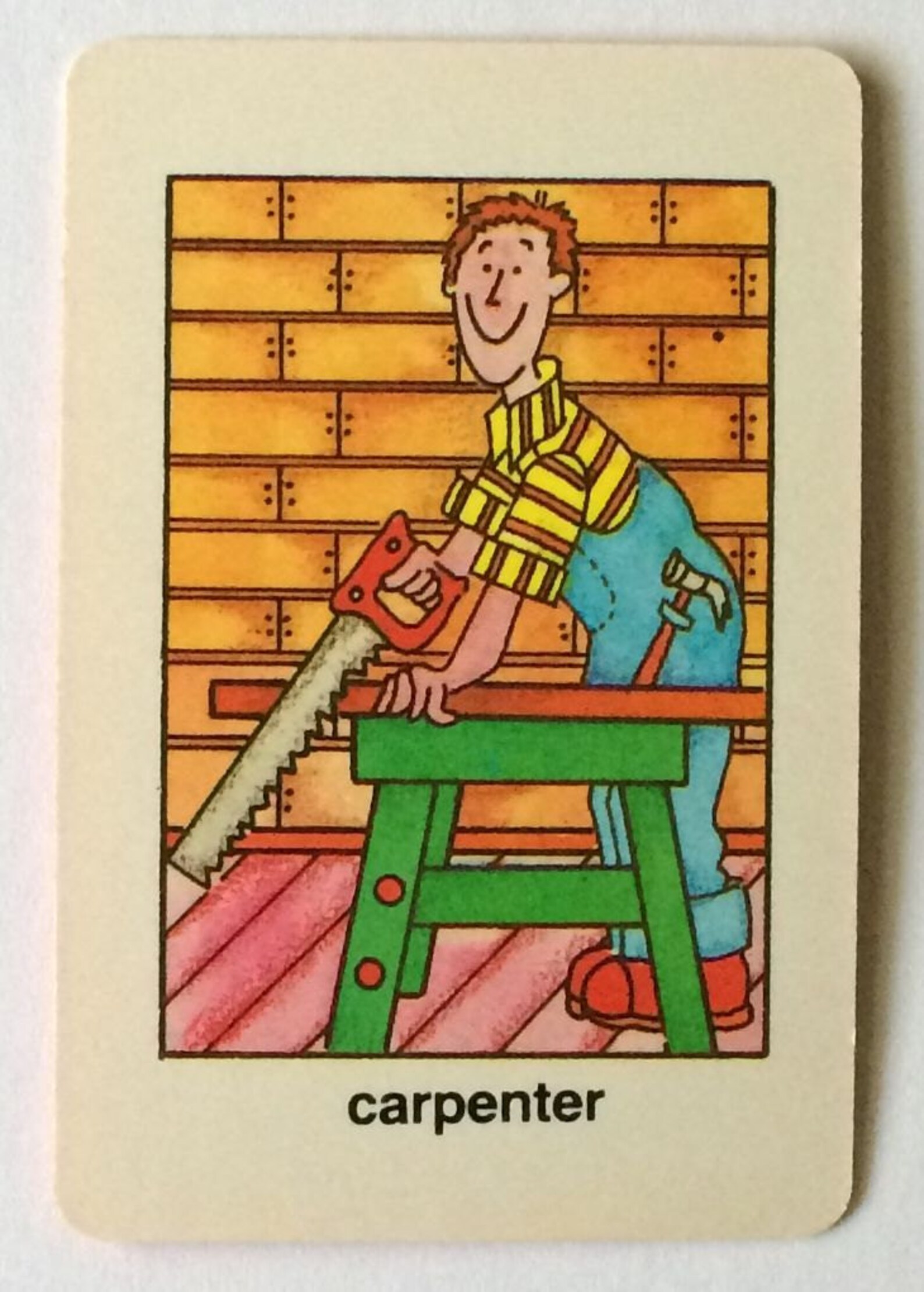 Vtg Carpenter 5 X 7 Matted Childrens Playing Card - Etsy