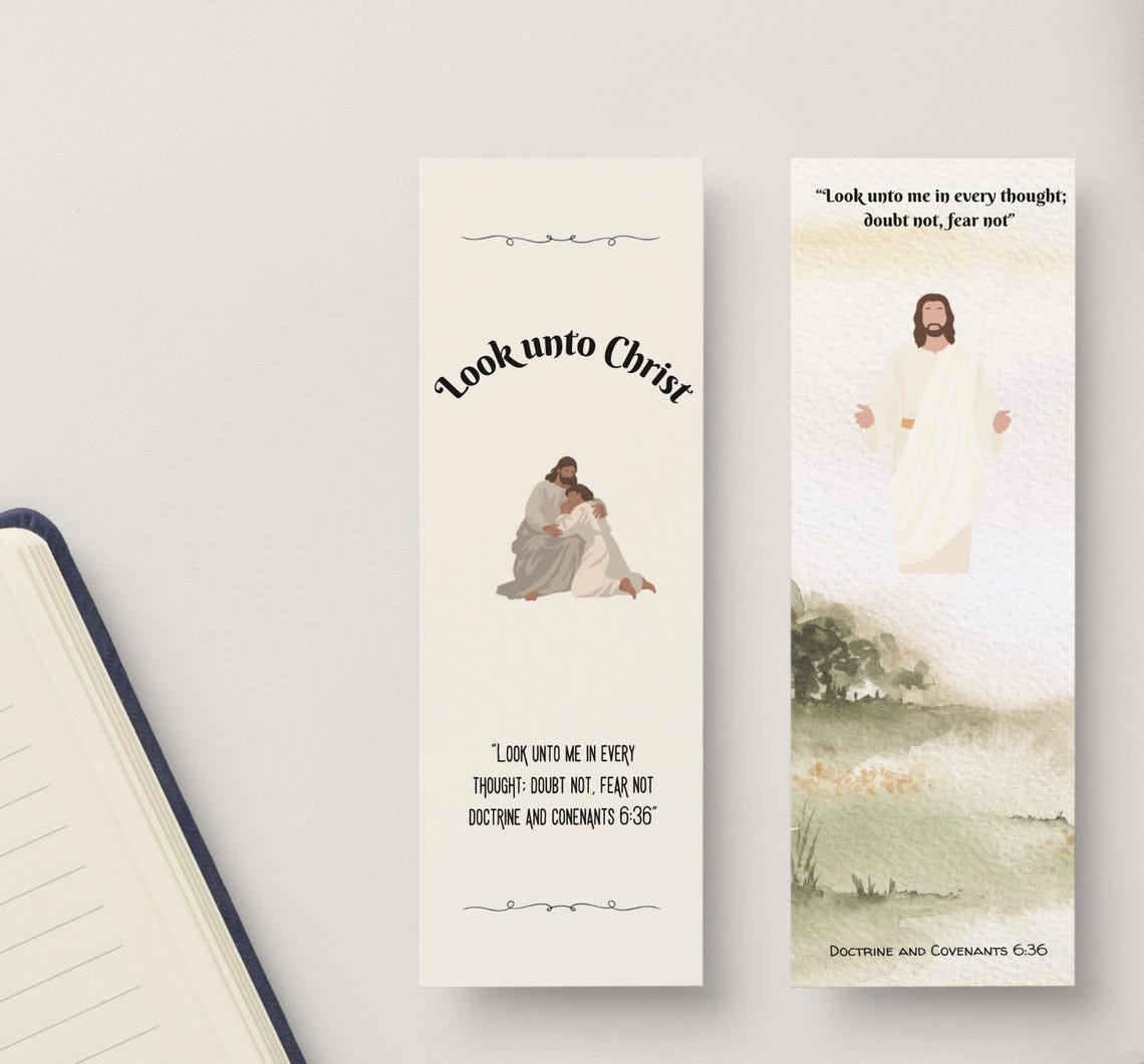 Look Unto Christ Bookmarks - Etsy