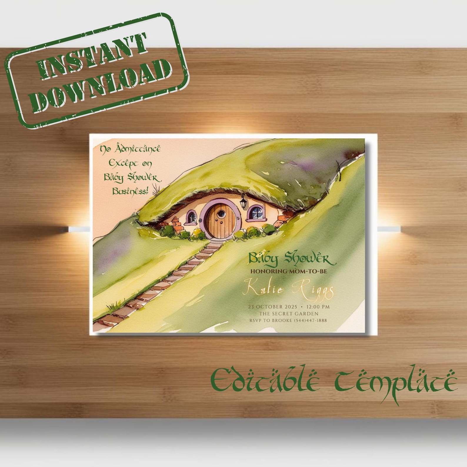 Hobbit Baby Shower Invitation | Lord of the Rings Baby Shower ...