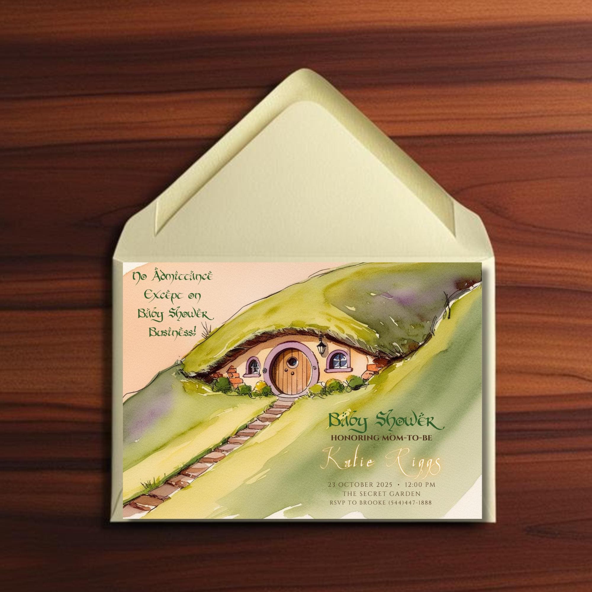 Hobbit Baby Shower Invitation | Lord of the Rings Baby Shower ...