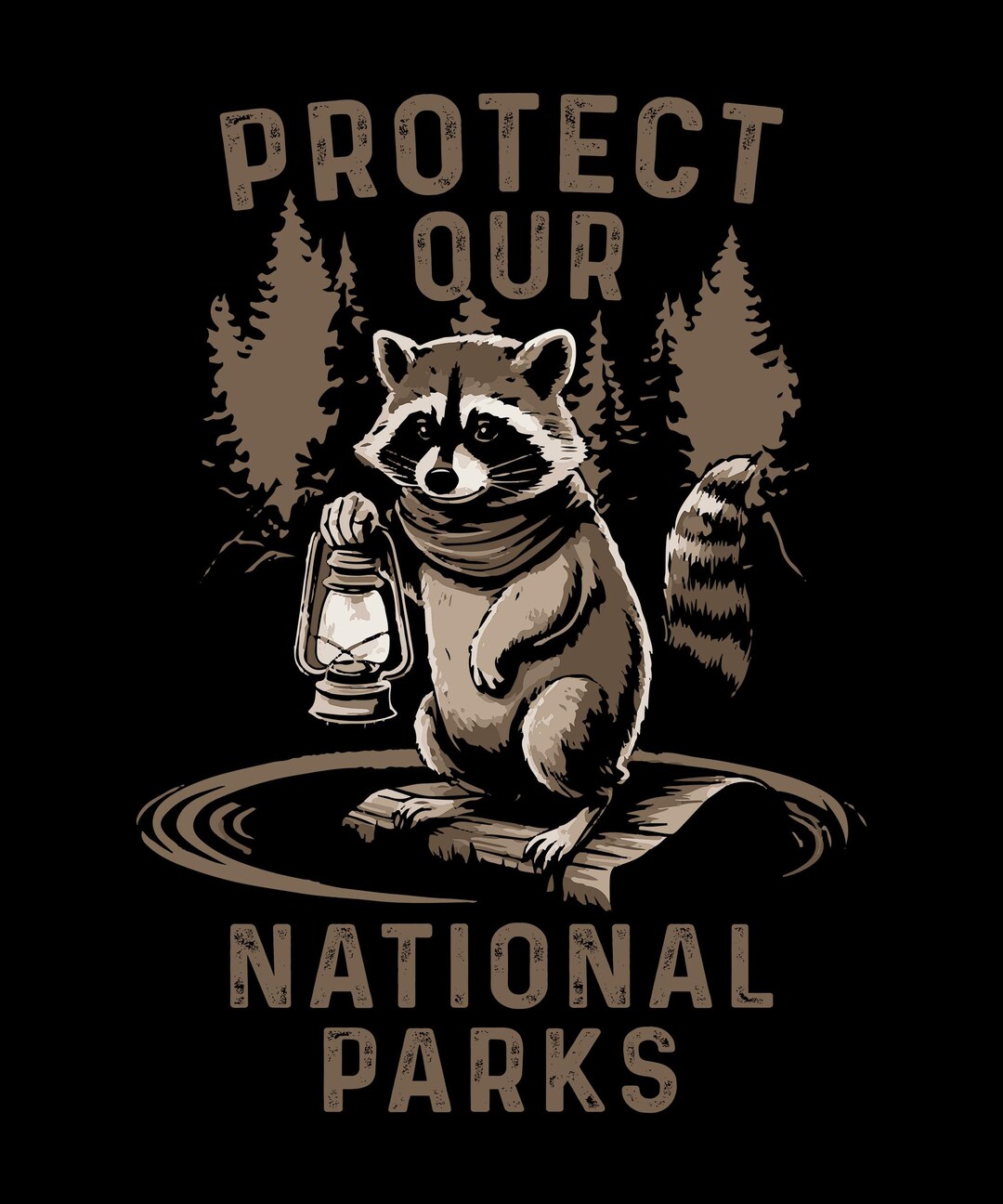Protect Our National Parks PNG, Racoon Save Our Parks PNG, Protect Our ...