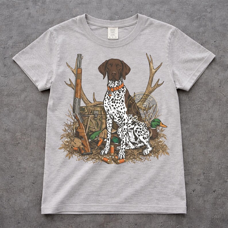 Hunting Dog PNG | Camo American Flag Retro Design | German Shorthaired ...