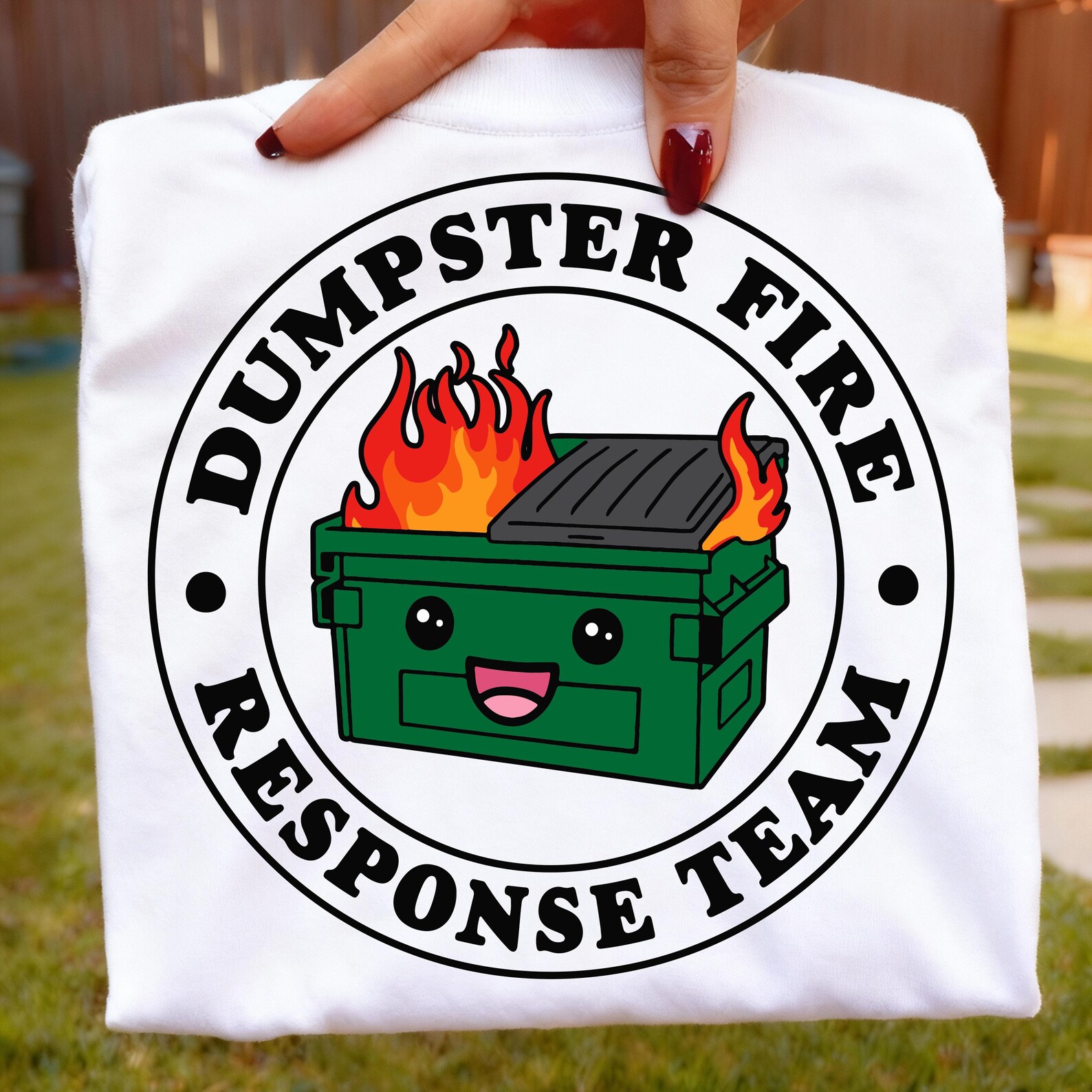 Dumpster Fire Response Team PNG SVG, Dumpster Fire Badge Png Svg ...
