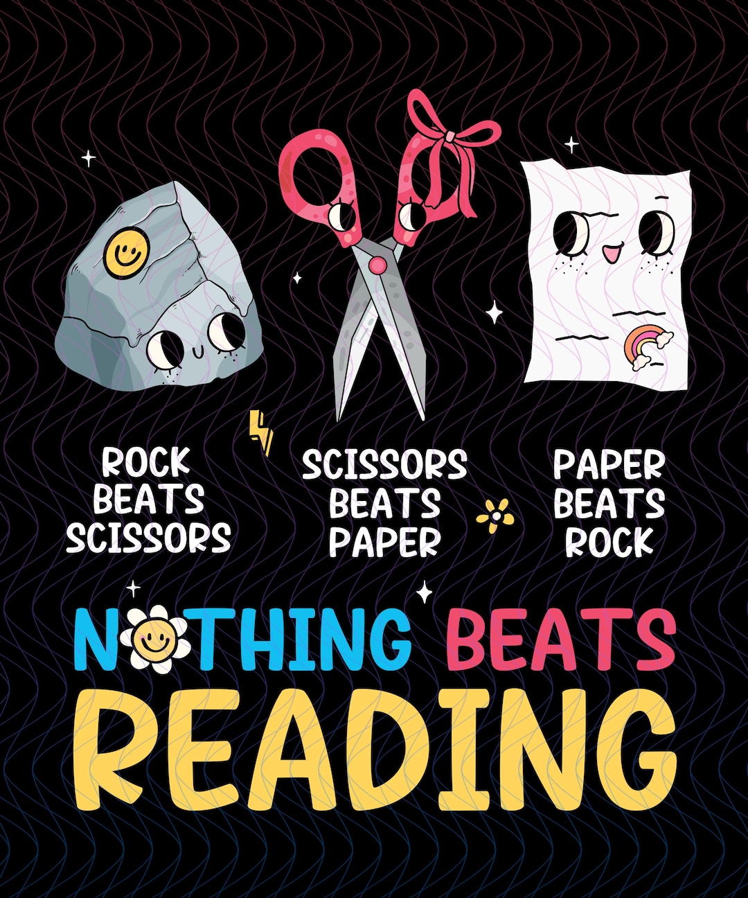 PNG Nothing Beats Reading Rock Paper Scissors - Etsy