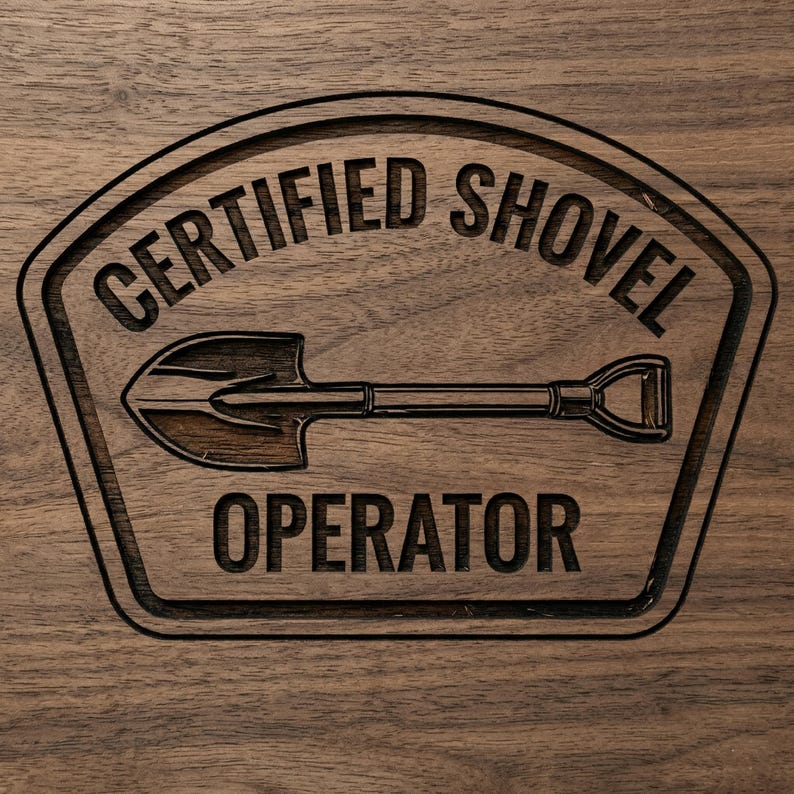 Certified Shovel Operator SVG PNG | Funny Construction Patch Design ...