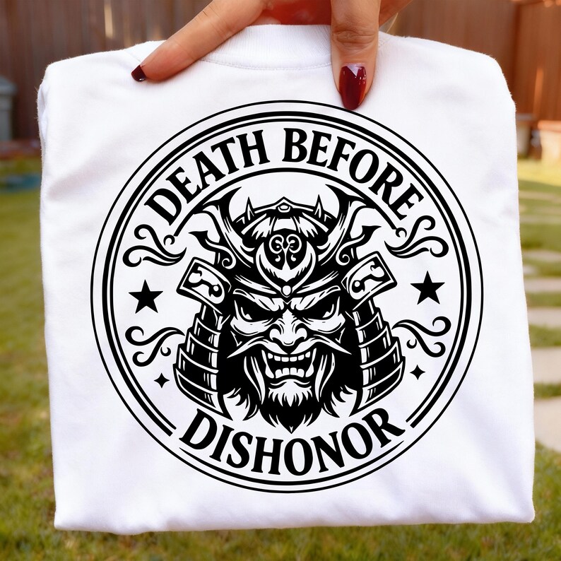 Death Before Dishonor Samurai SVG PNG, Japanese Samurai Mask Warrior ...